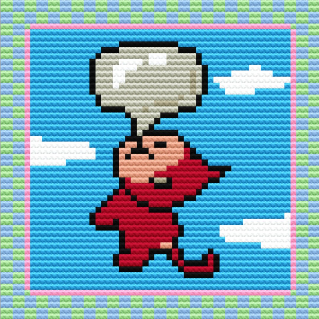 Earthbound Bubble Monkey Cross-stitch Pattern PDF Download - Etsy