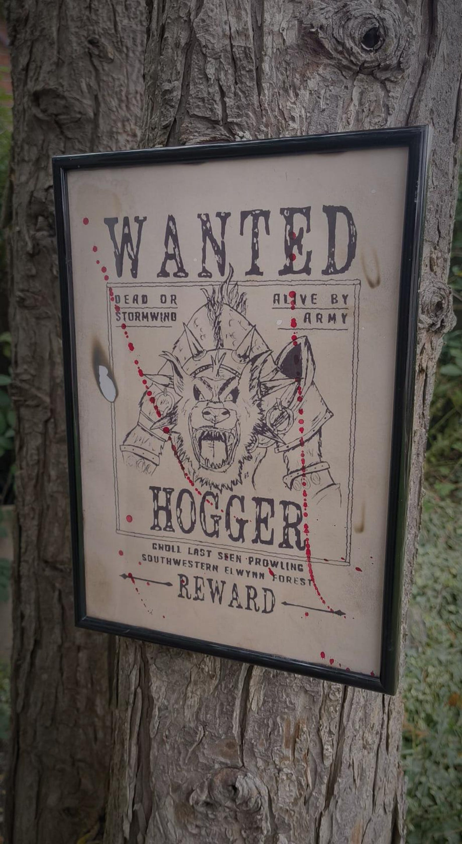 Hogger Wanted Poster – World of Warcraft Hand Aged Wall Art – Wow ...