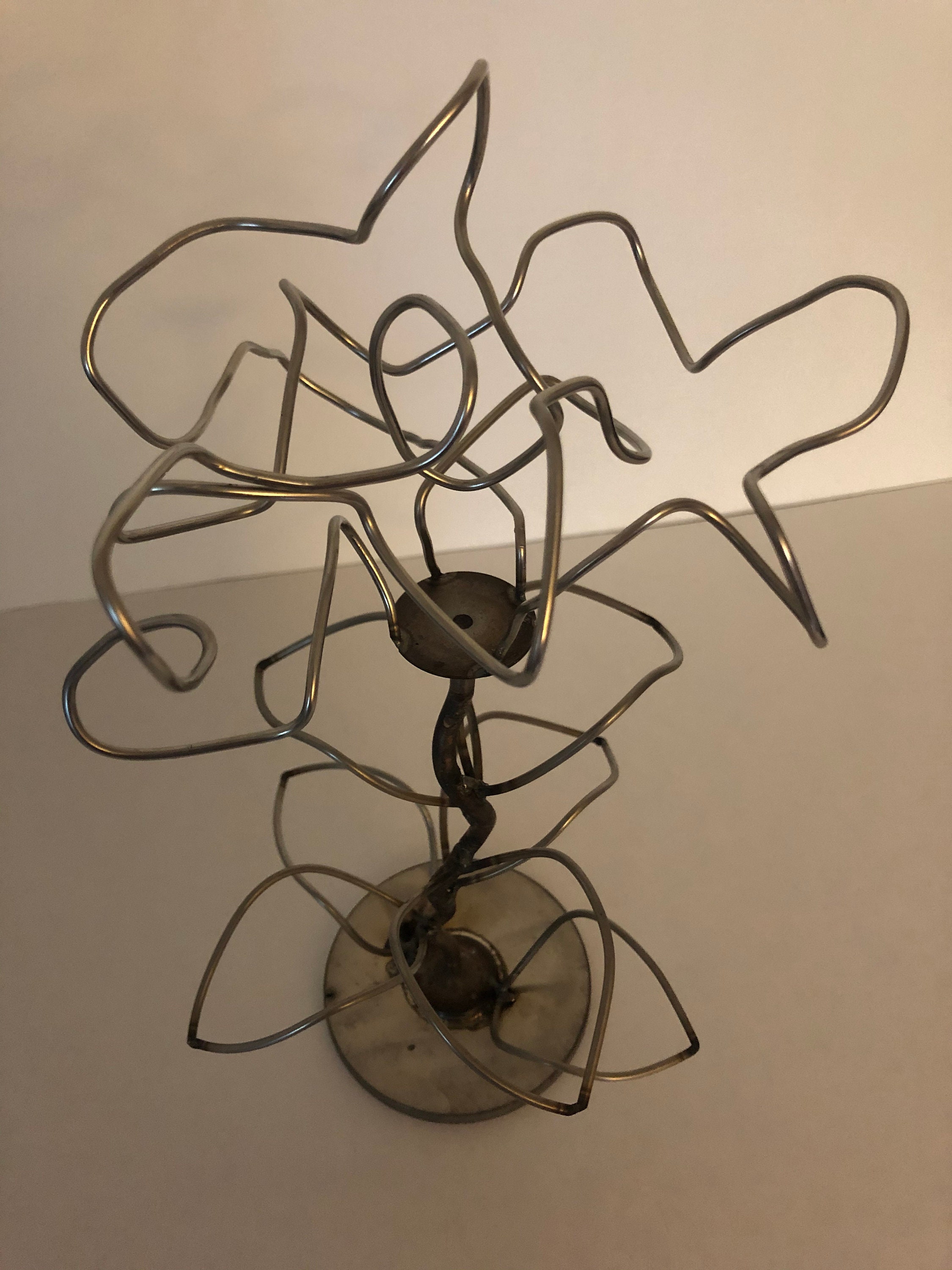 Metal Flower Sculpture - Etsy