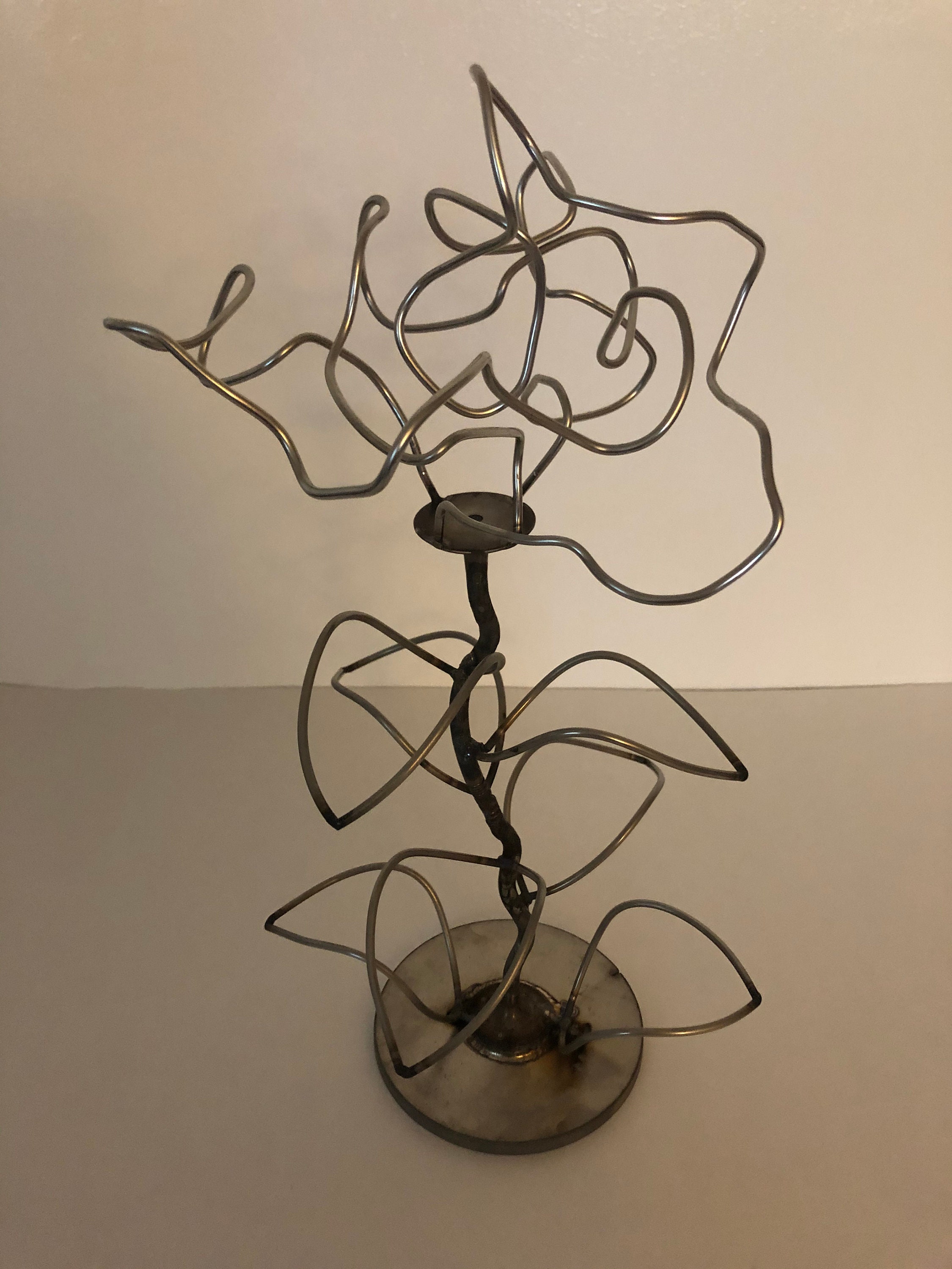 Metal Flower Sculpture - Etsy
