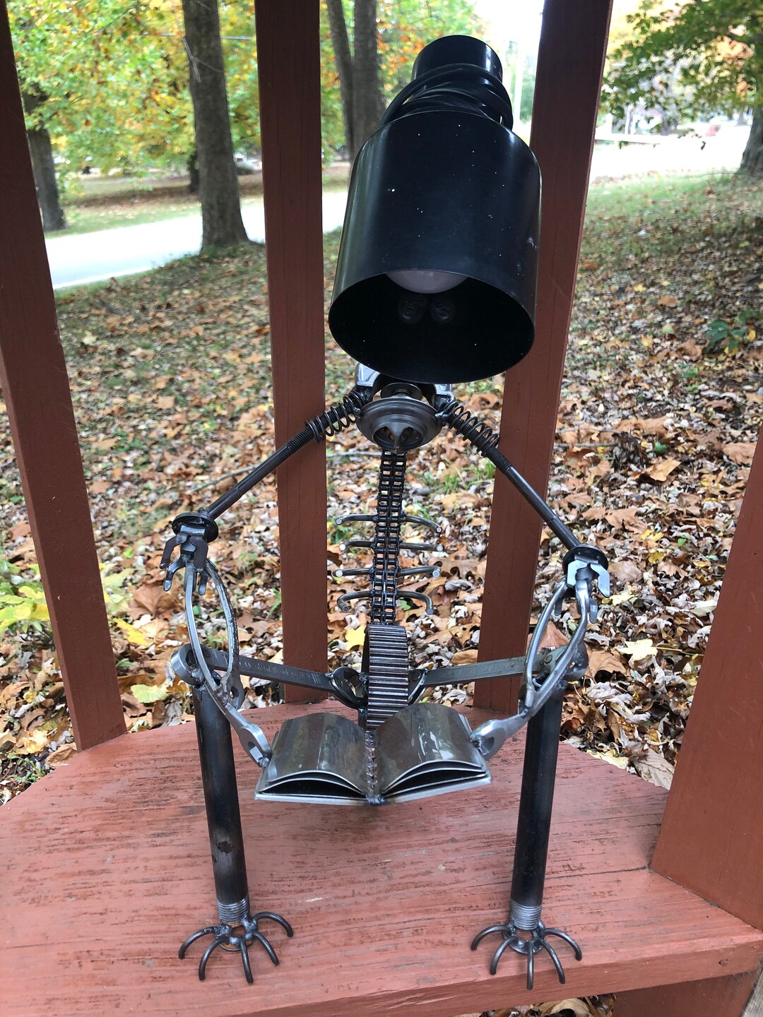 Metal Lamp Sculpture - Etsy