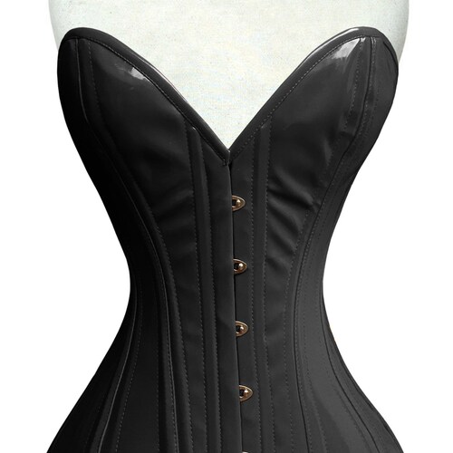 Shiny Pvc Overbust Steel Boned Authentic Heavy Corset Etsy