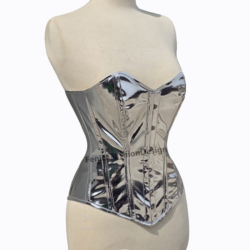Silver Corset - Etsy