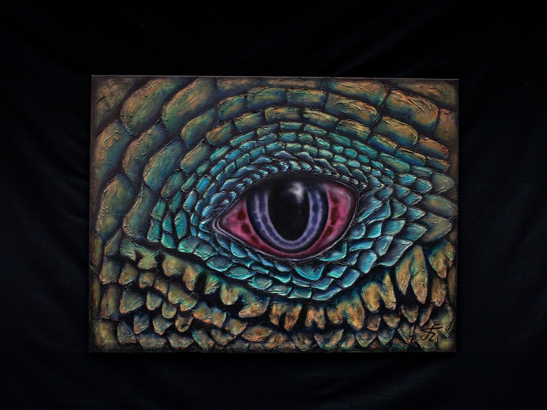 Dragon Eye - Original Surreal Oil Painting by Marko Markvart - Etsy