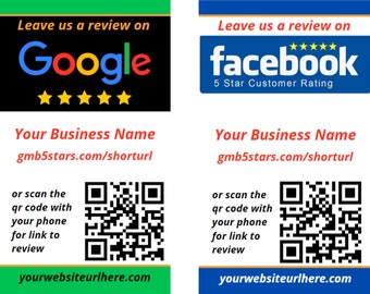 Google Review Cards - Etsy