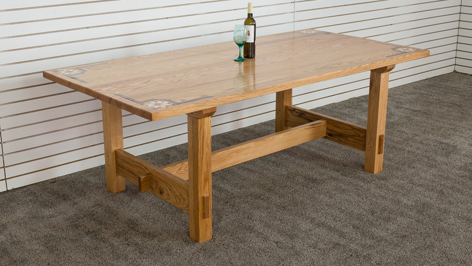 Stickley Inspired Inlaid Dining Table - Etsy