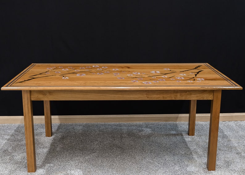Inlaid Cherry Dinning Table - Etsy