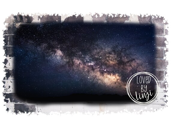 Galaxy Stars Background Sublimation Image PNG Night | Etsy