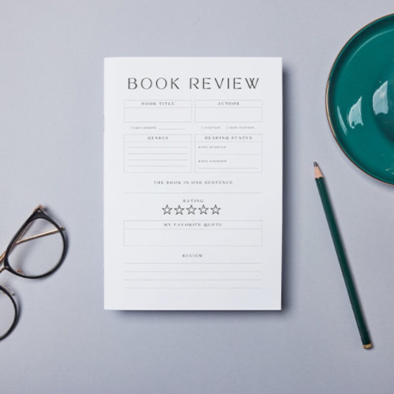 Book Review Template Simple Book Review Printable Book Tracker Book ...