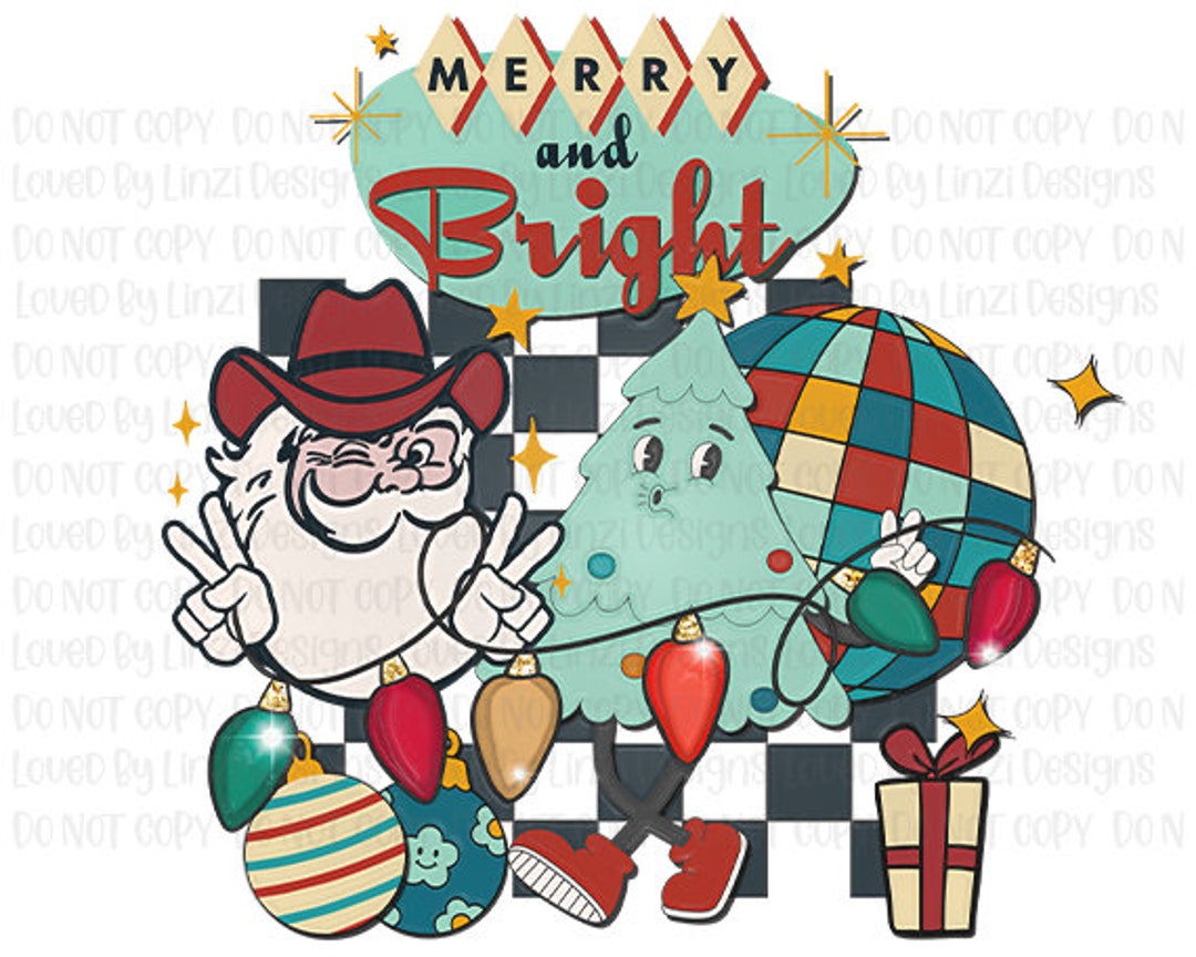Retro Christmas Png, Santa Claus Png, Christmas Png, Christmas ...