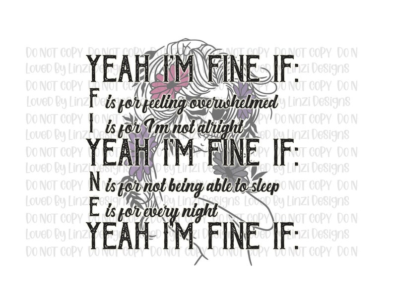 Yeah I’m Fine PNG | Kyle Hume Song | Mental Health Matters ...
