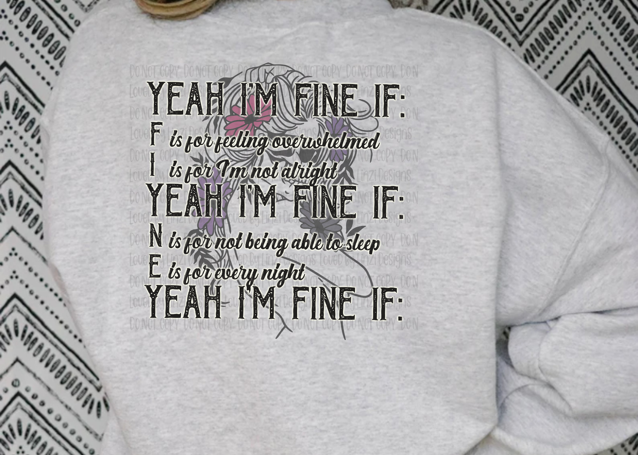 Yeah Im Fine PNG Kyle Hume Song Mental Health Matters Sublimation ...