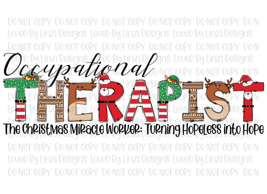 Occupational Therapist PNG | Christmas Miracle Worker | Gifts for ...