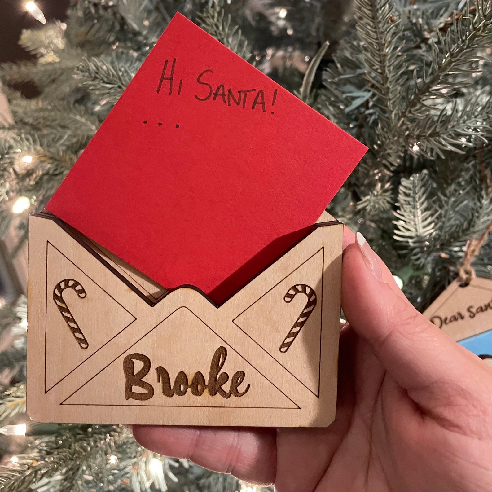 Dear Santa Ornament - Laser Cut Wood, Ornament, Christmas Ornament ...