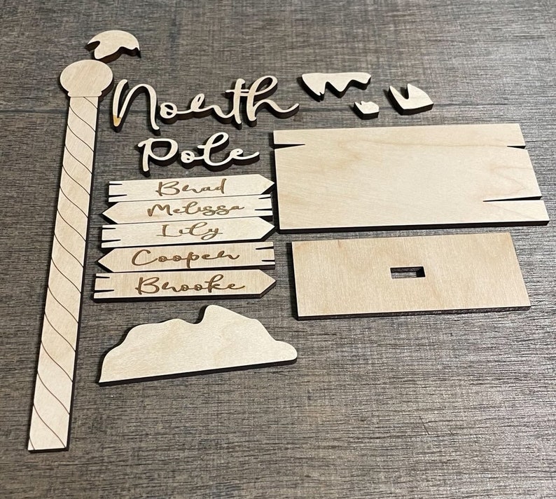 North Pole Sign DIY Kit - Two Scripted Sisters - Etsy
