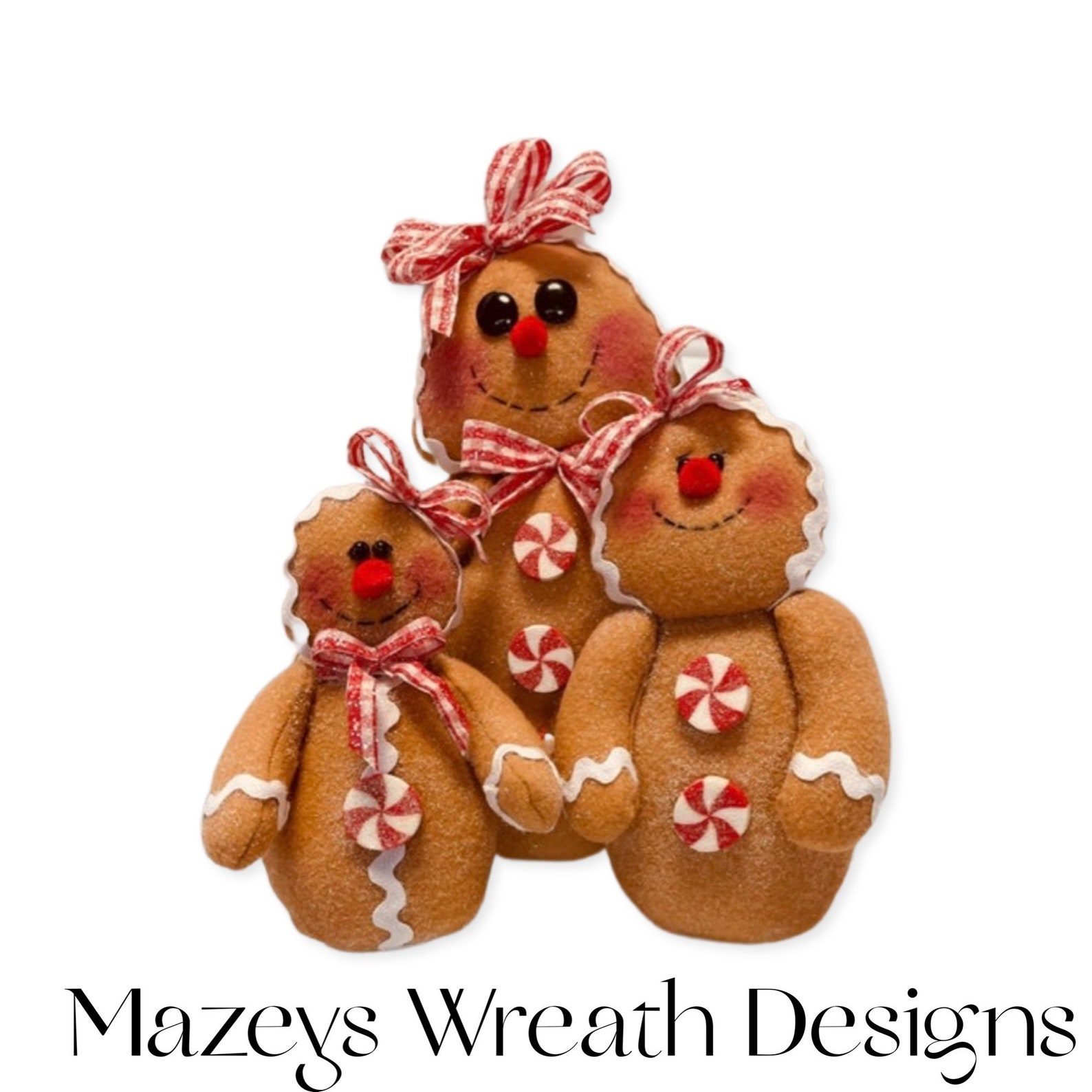 Handmade Felt Gingerbread Family Set, Christmas Wreath Attachment - Etsy