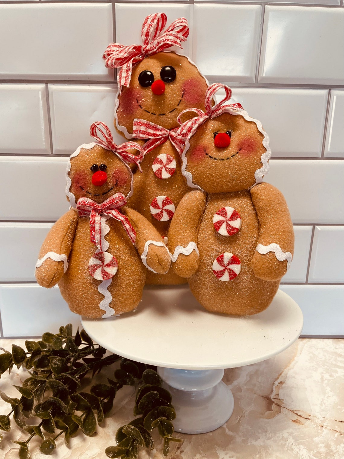 GINGERBREAD FAMILY SET 3 Adorable Gingies Small Medium and - Etsy
