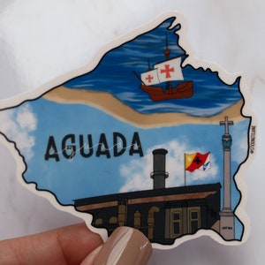 Aguada Map Puerto Rico Decal Matte Sticker for Laptop, Water Bottles ...