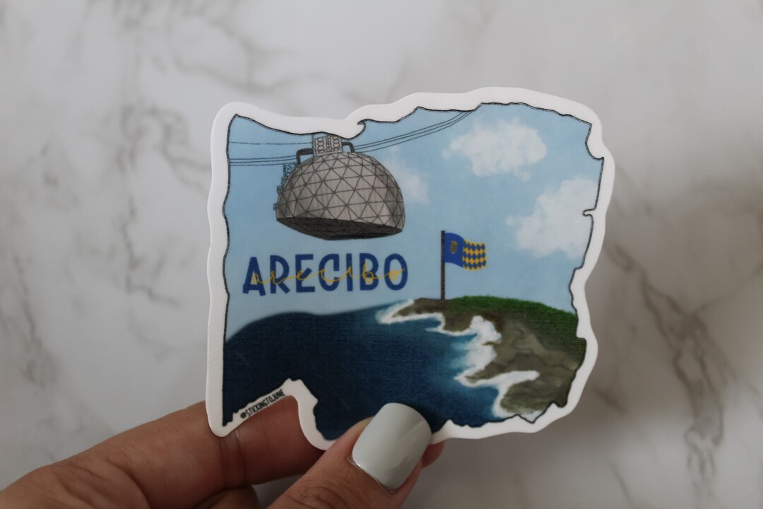 Arecibo Map Puerto Rico Decal Matte Sticker for Laptop, Water Bottles ...