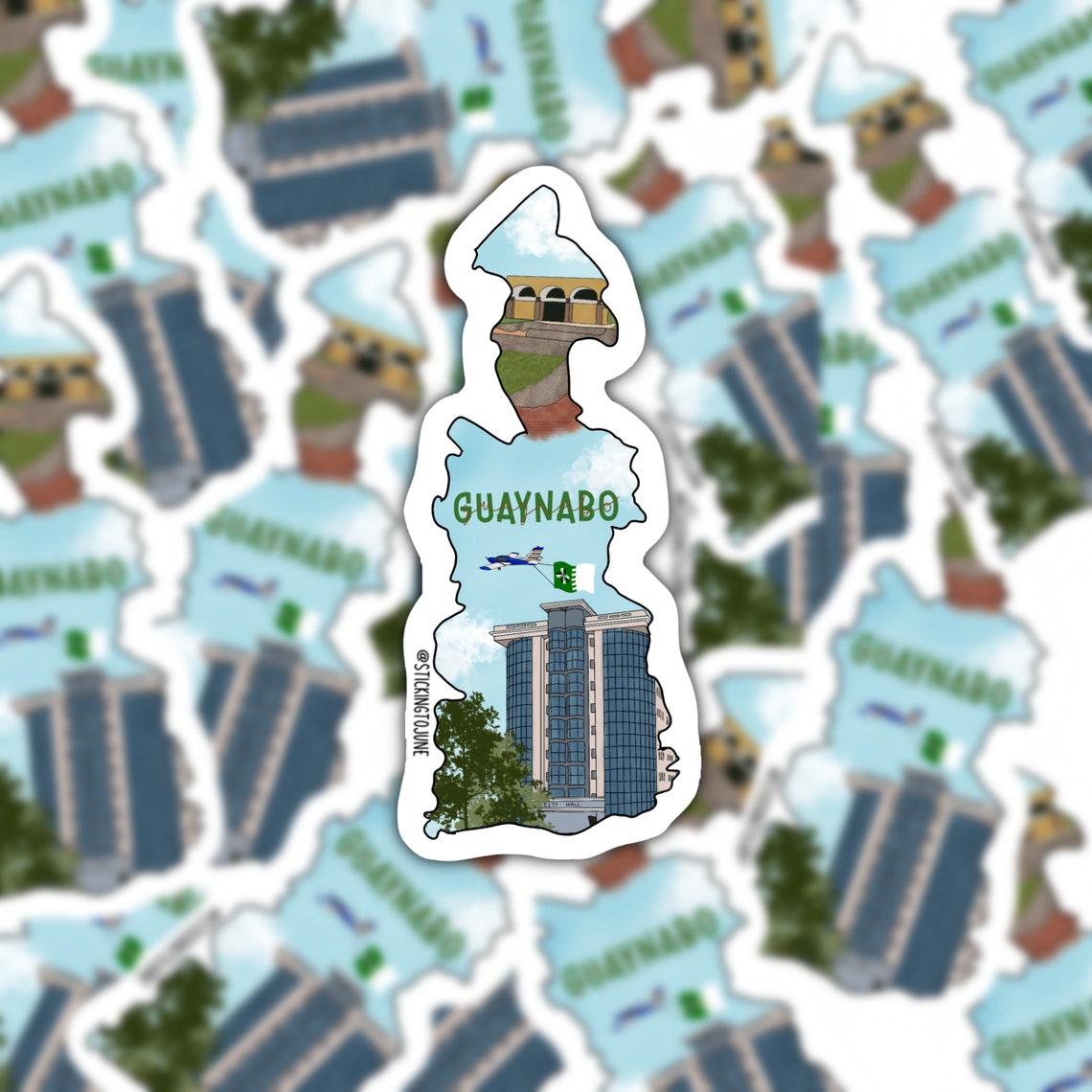 Guaynabo Map Puerto Rico Decal Matte Sticker for Laptop Water - Etsy