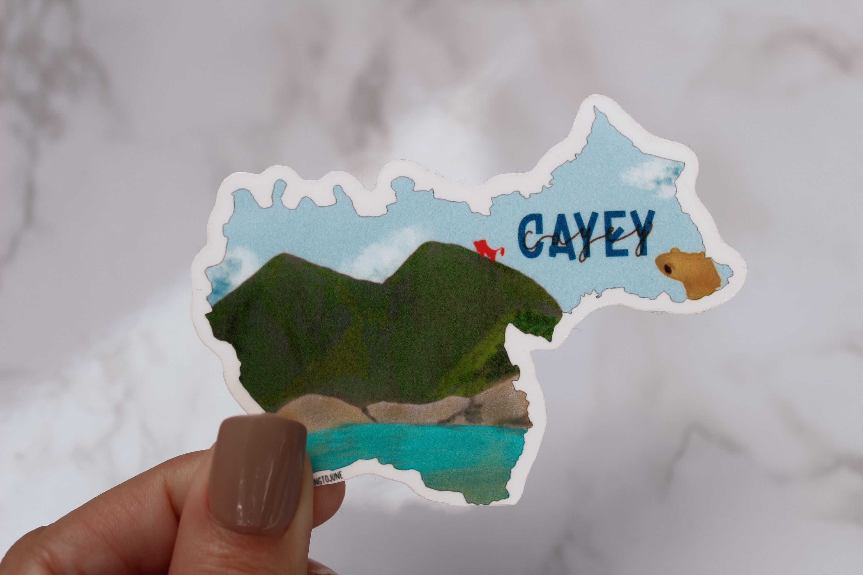 Cayey Map Puerto Rico Calcomanía Mate Pegatina para Portátil, Botellas ...