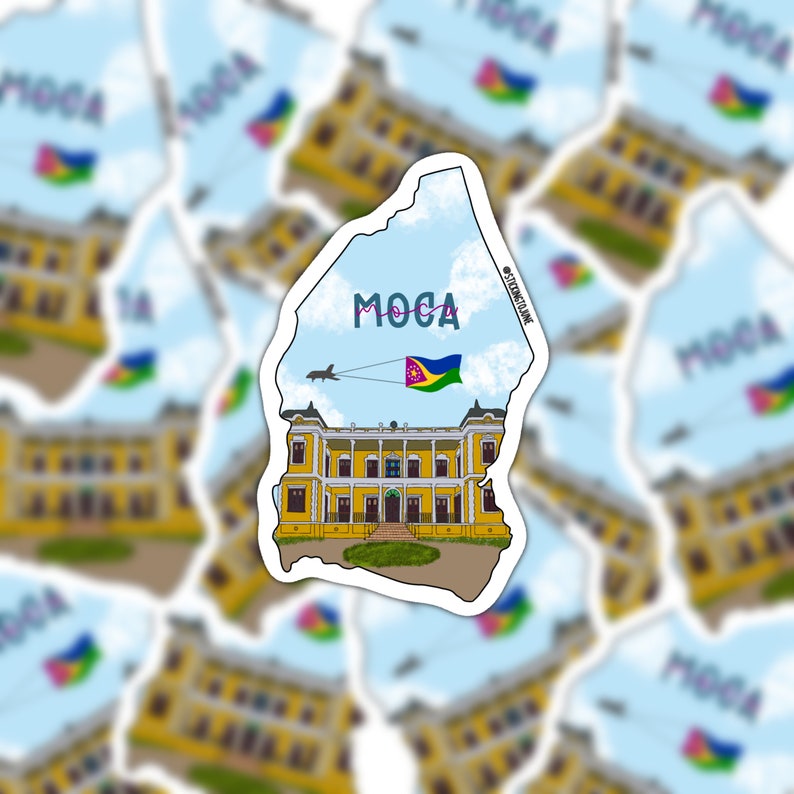 Moca Puerto Rico Map Matte Sticker for Laptops, Water Bottles, and ...