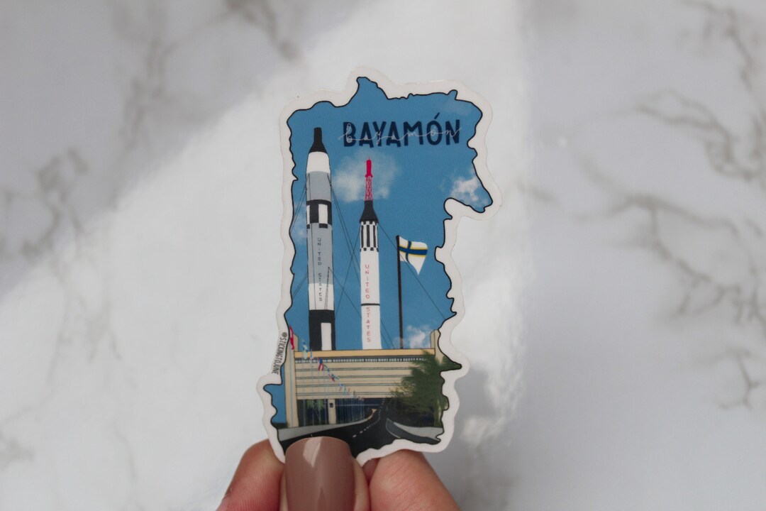 Bayamon Map Puerto Rico Decal Matte Sticker for Laptop, Water Bottles ...