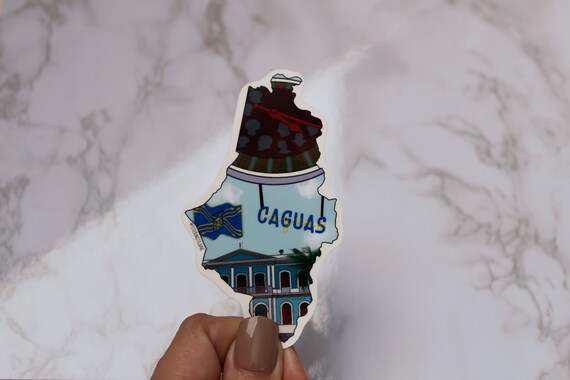 Caguas Map Puerto Rico Decal Matte Sticker for Laptop Water - Etsy