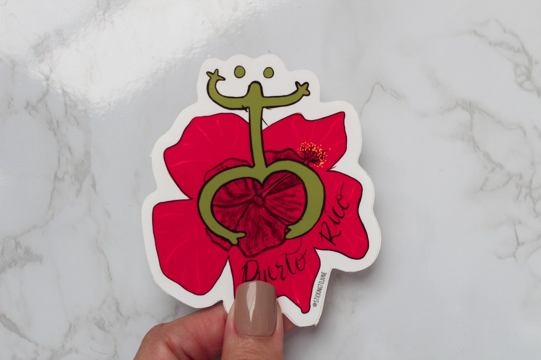 Como La Flor Decal Matte Sticker for Laptop, Water Bottle, and Other ...