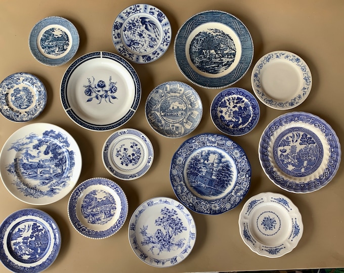 Custom Request Mismatched Gallery Wall Collection Plates Vintage ...