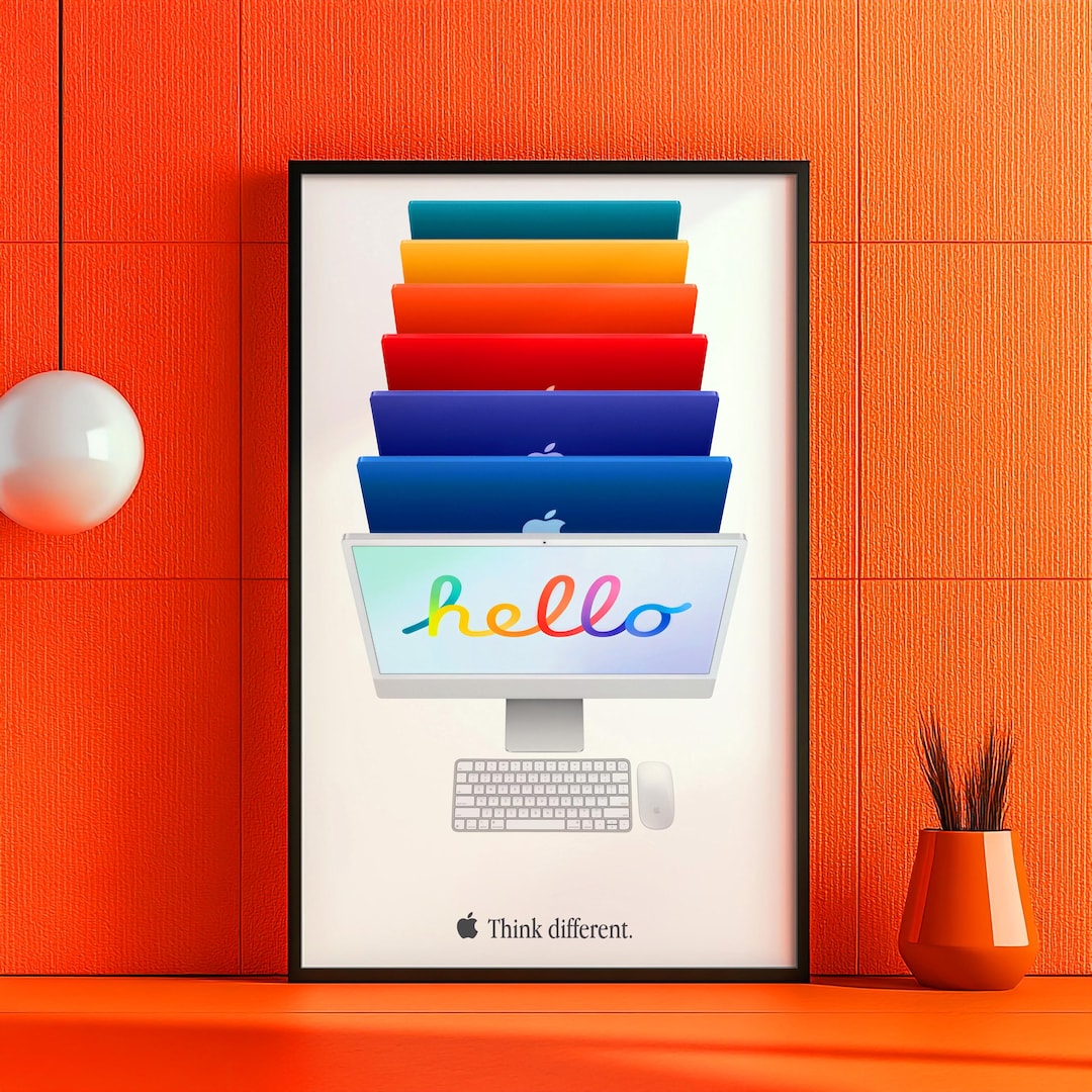 Apple Imac Poster - Think Different Wall Art, Steve Jobs Print, Apple ...