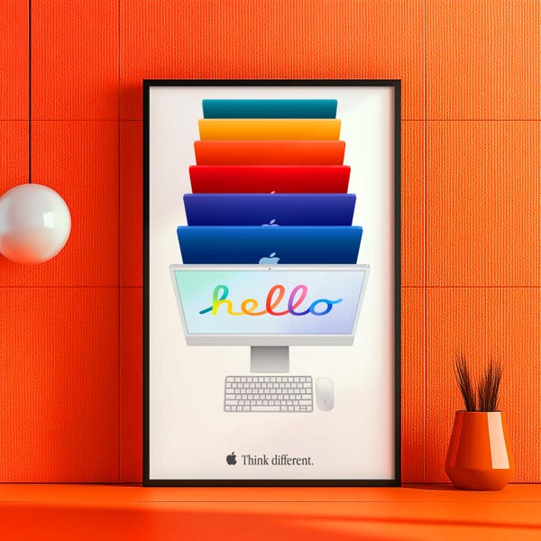 Apple Poster - Etsy