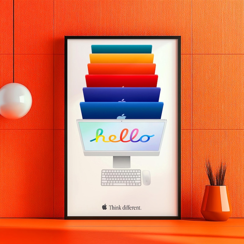 Apple Poster - Etsy