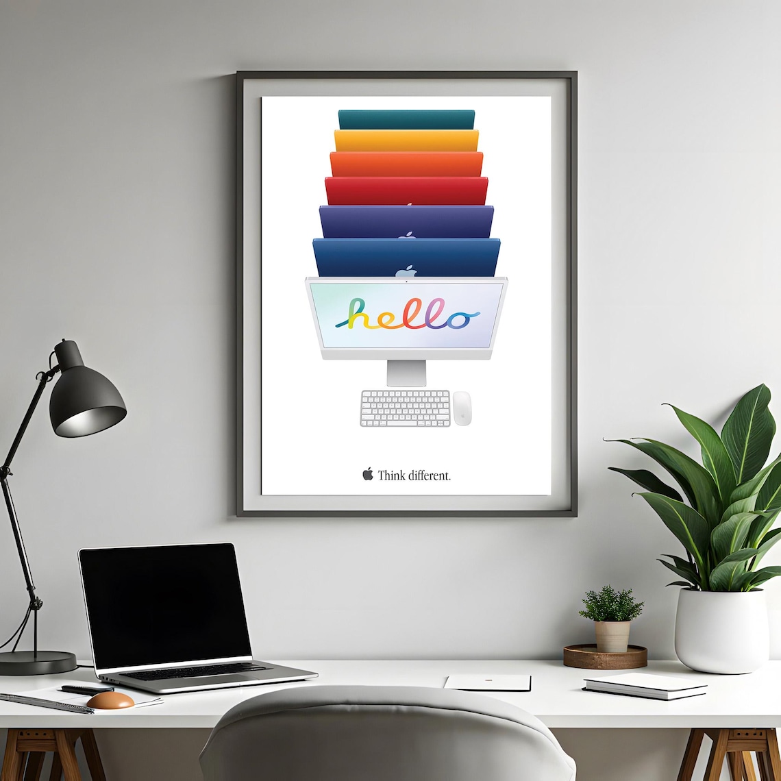 Colorful Imac Poster – 'think Different' Apple Wall Art (digital ...