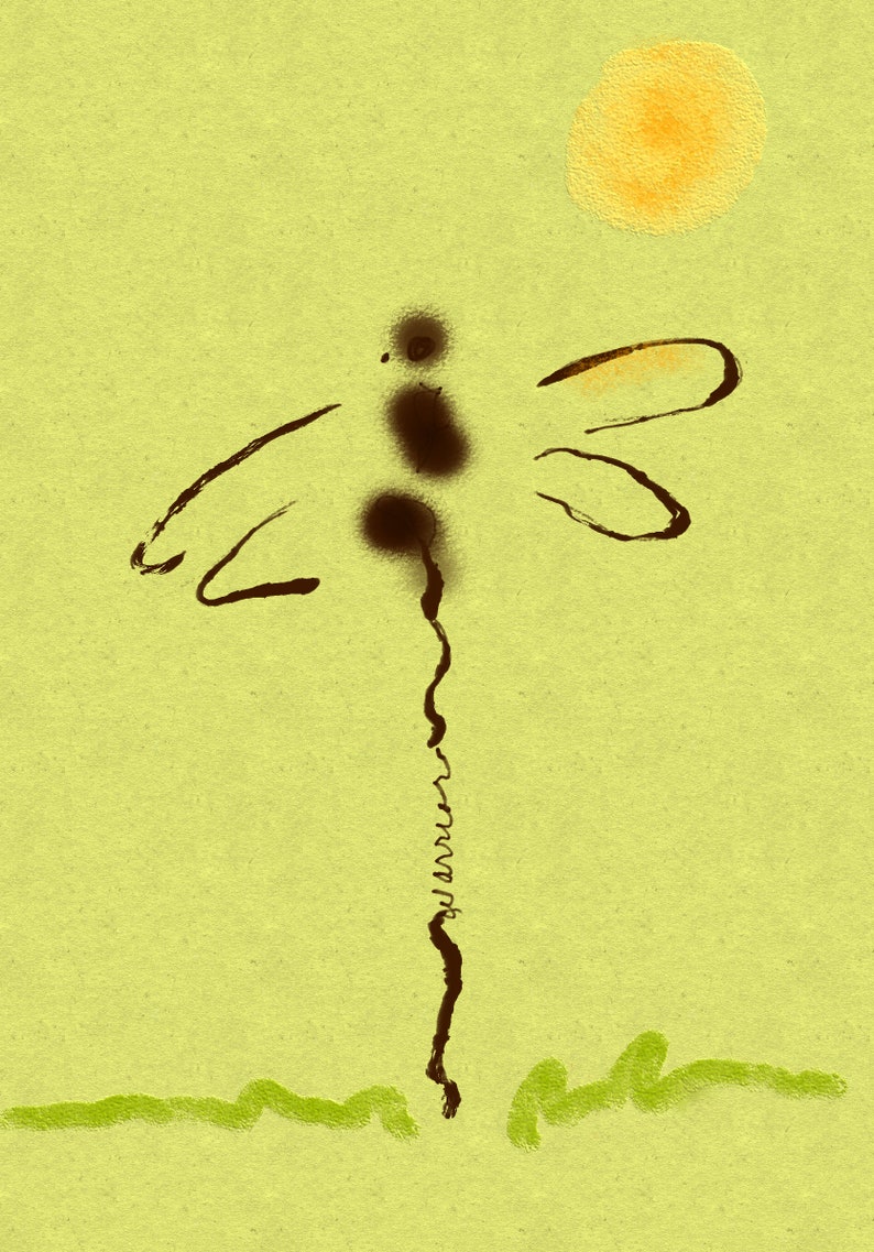 Dragonfly Warrior Printable for Wall Art Pillows Stationery - Etsy