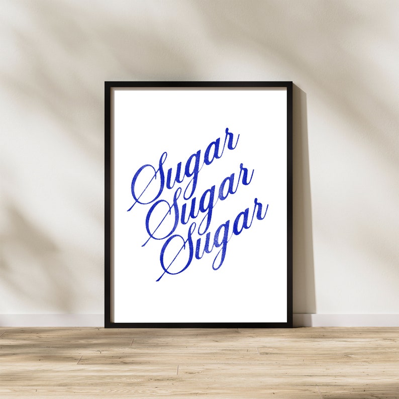 Sugar Sugar Sugar, Vintage Sugar Packet - Digital Poster - Etsy