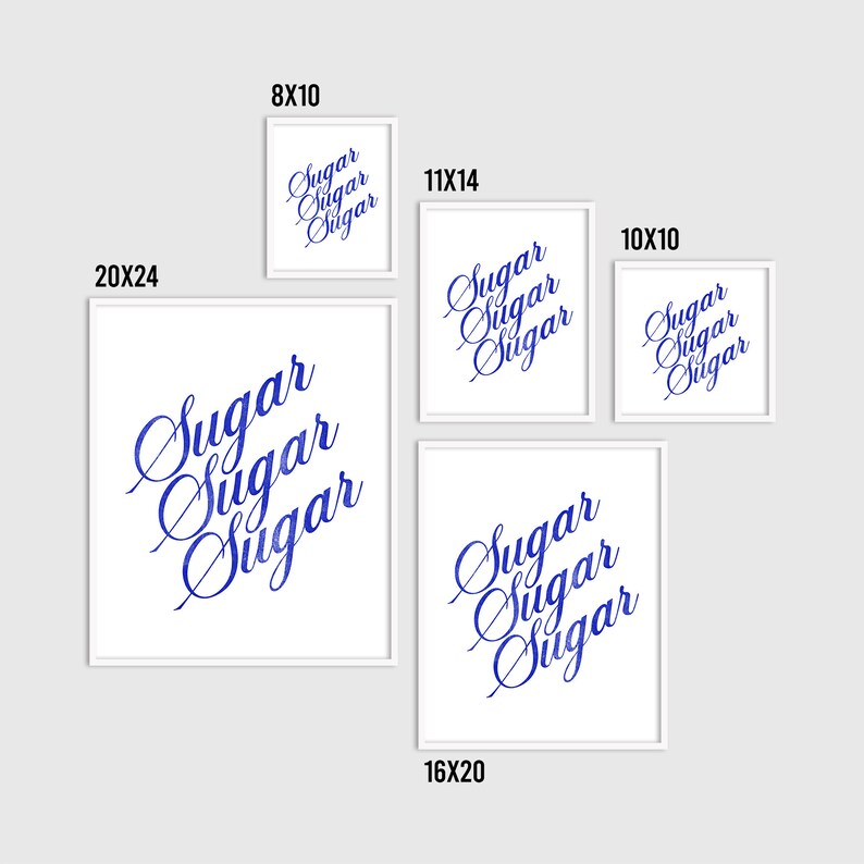 Sugar Sugar Sugar, Vintage Sugar Packet - Digital Poster - Etsy