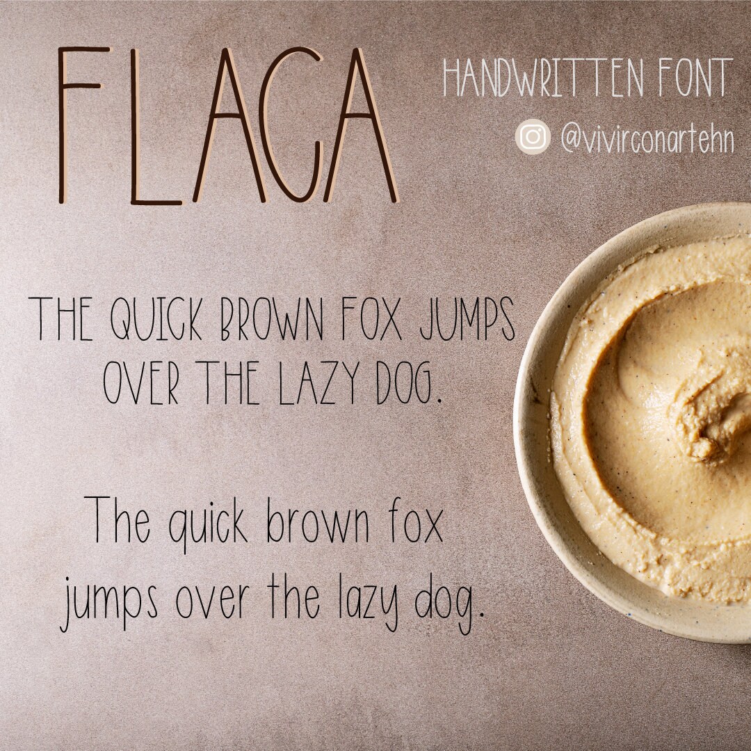 FLACA Thin & Tall Handwritten Font - Etsy
