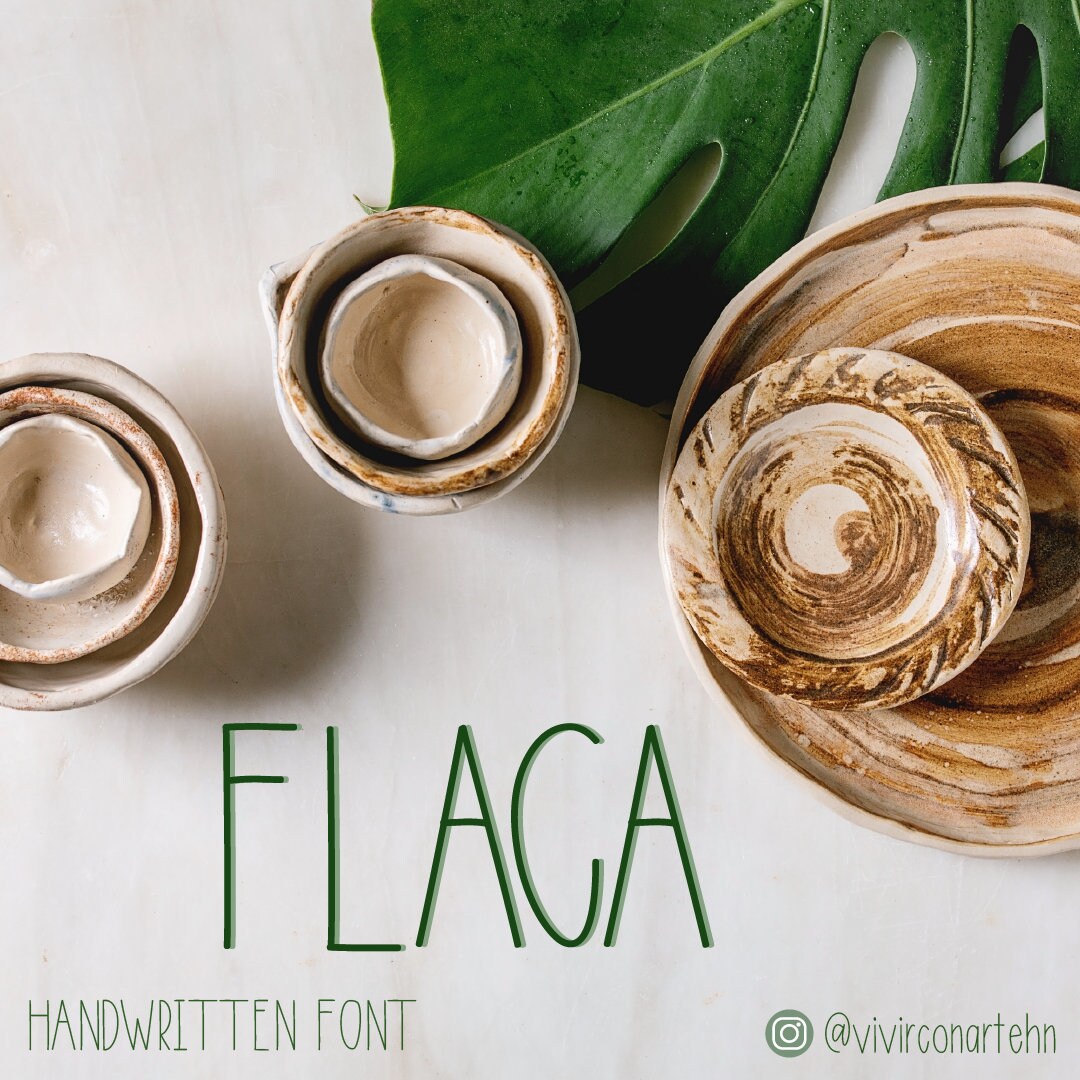 FLACA Thin & Tall Handwritten Font - Etsy