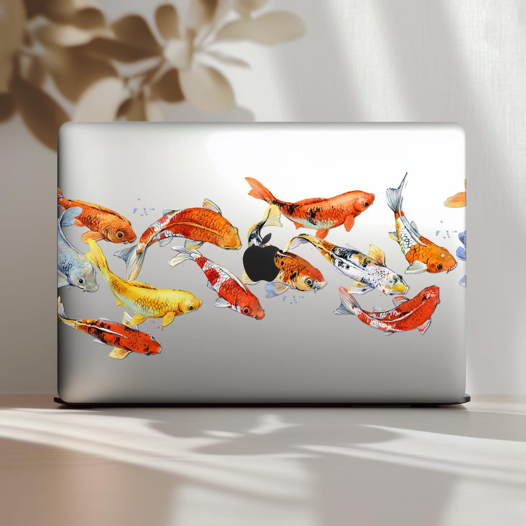 Koi Fish MacBook Clear Case Air 15 Inch M3 M2 M1 Cute Mac Book Pro 16in ...