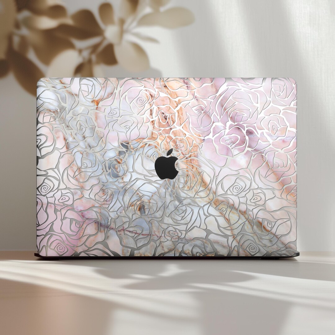 Marble Roses MacBook Air 13 Inch Case Cute M4 M3 M2 M1 Flower Mac Book ...