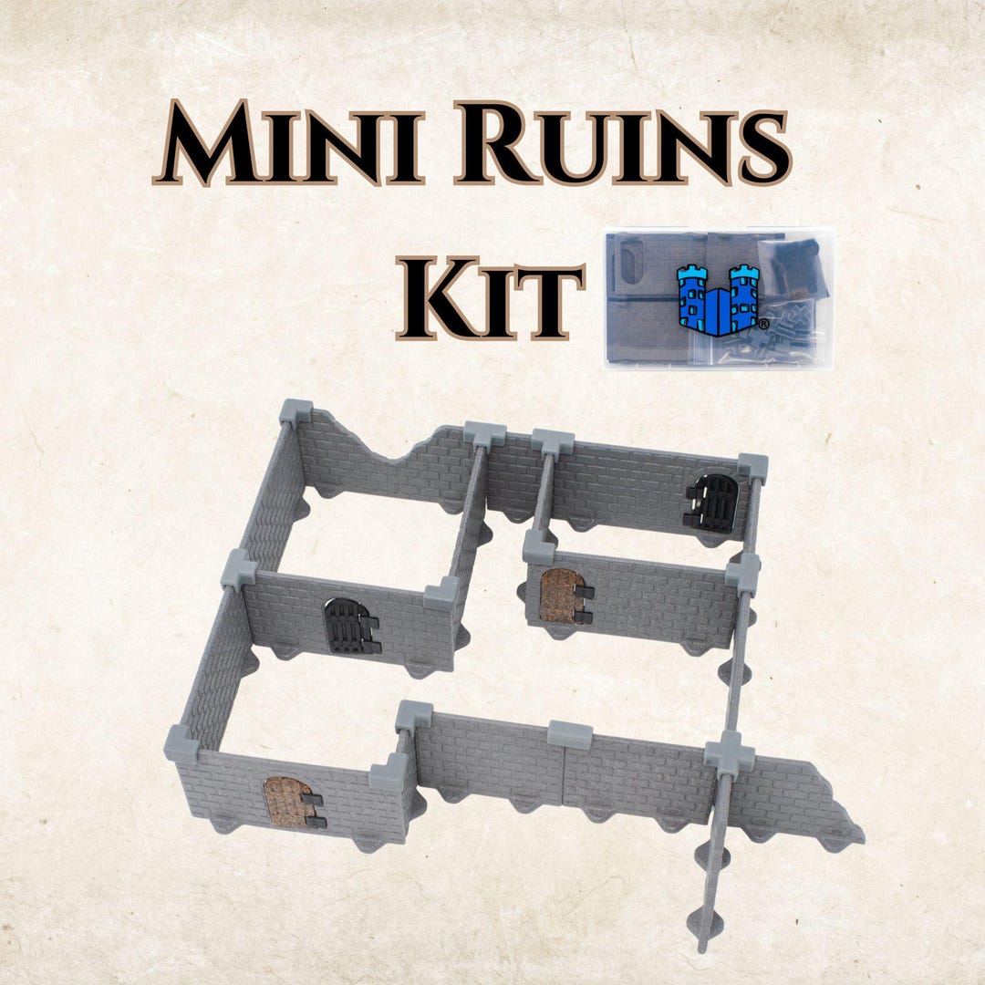 Mini Ruins Kit: Modular Dungeon Terrain - D&D, Pathfinder, Wargaming - Etsy