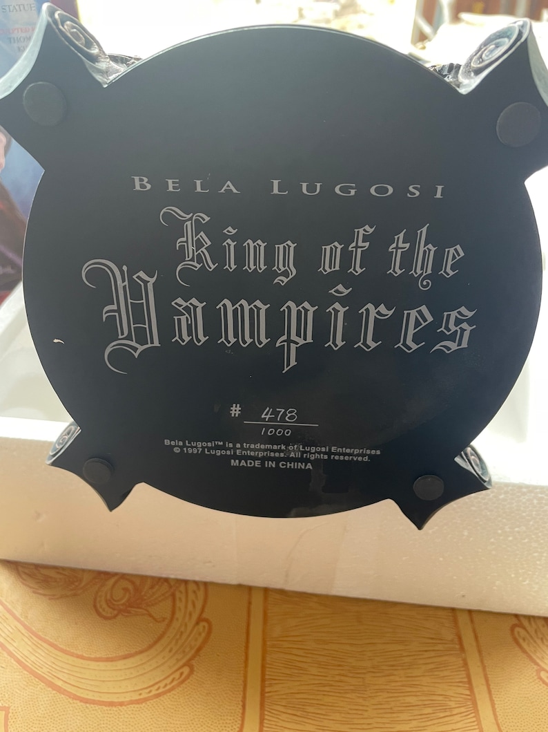 Bela Lugosi: King of the Vampires Cold Cast Statue - Etsy