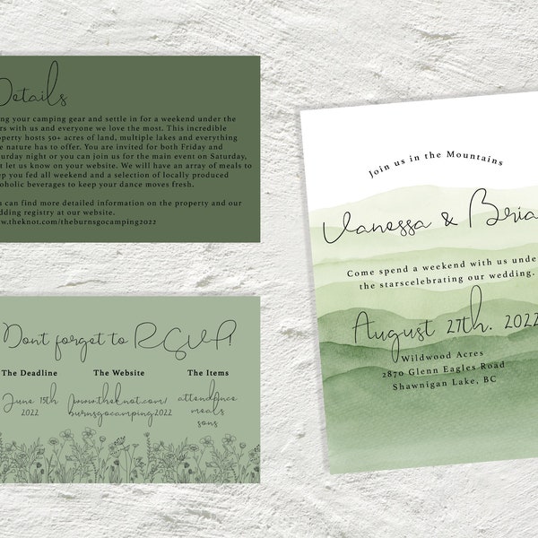 Mountain Invitation - Etsy Canada