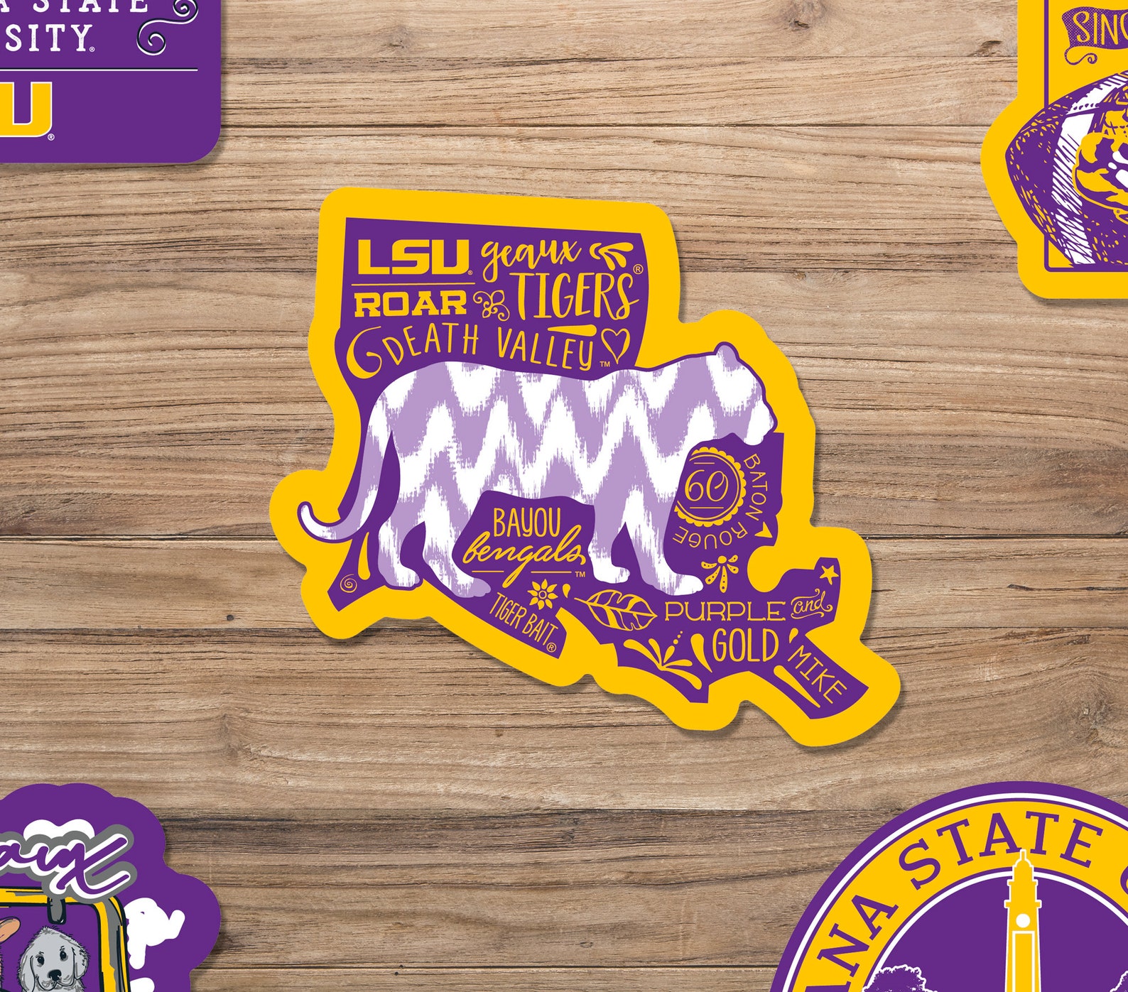 NCAA LSU Tigers 4 Vinyl Sticker All About | Etsy