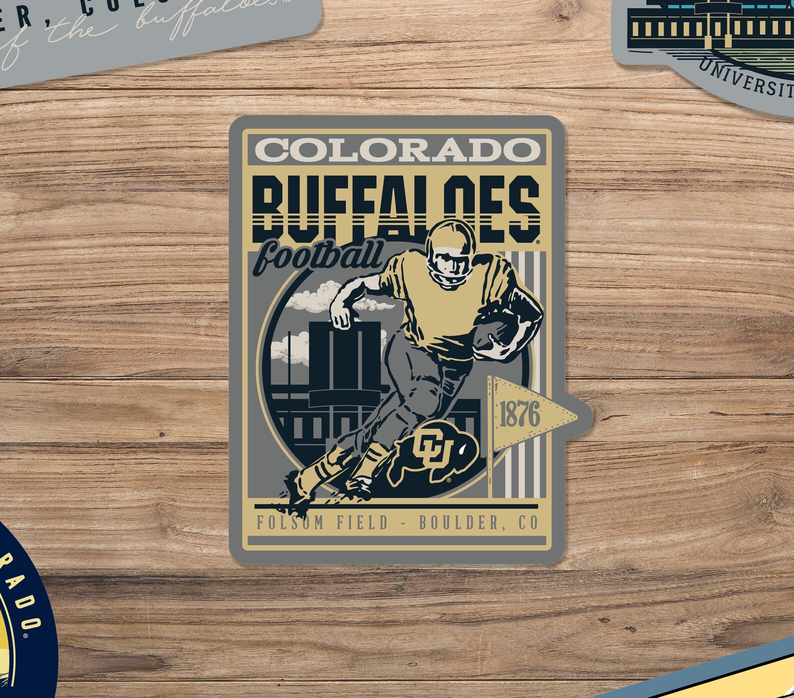 NCAA Colorado Buffaloes 4 Vinyl Sticker Retro Stadium | Etsy