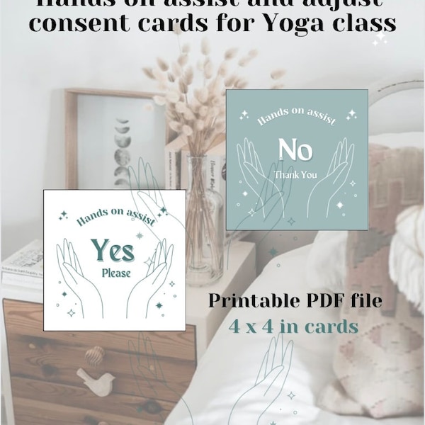 Yoga Hands on Assist Cards - Etsy
