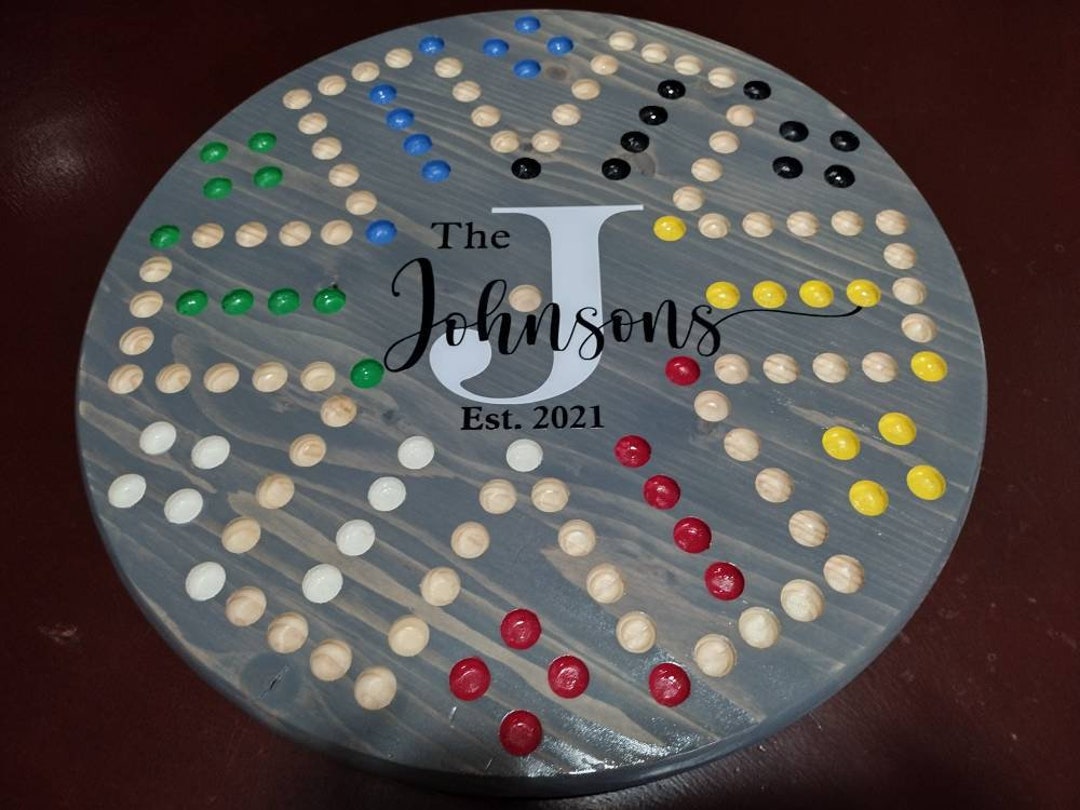 Wahoo / Aggravation / Marbles Extra Large 24" 4/6 Player Double Sided ...