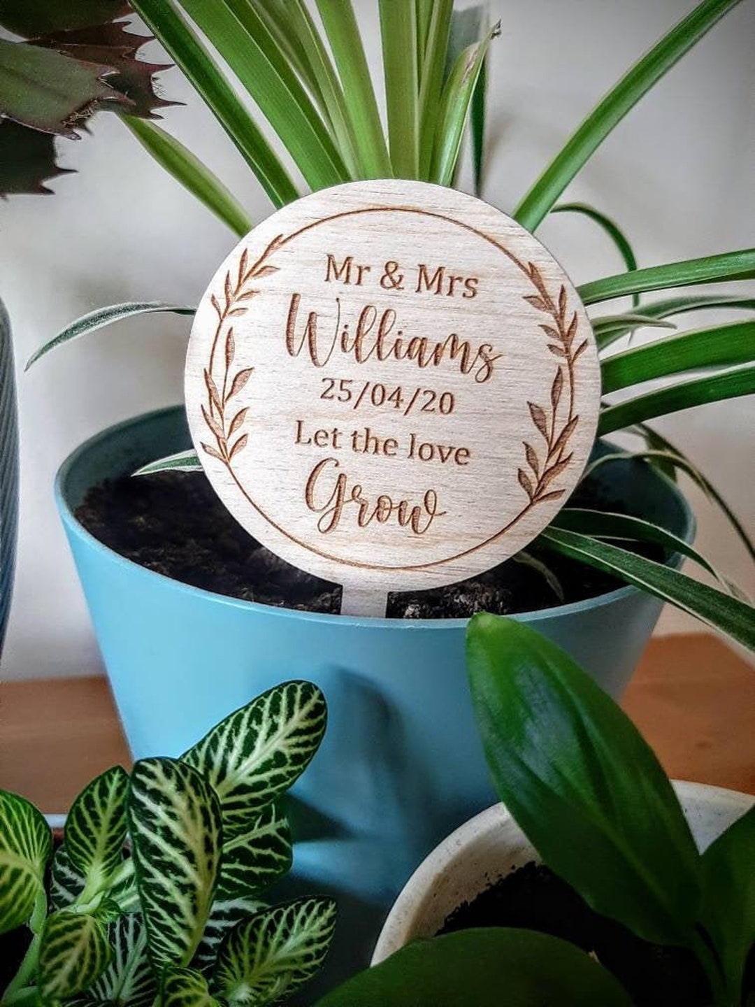 Personalised Plant Gift Sign / Plant Pot Sign - Etsy