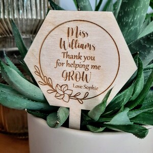 Plant Pot Tag / Sign. Thank You for Helping Me Grow. Teacher Gift - Etsy